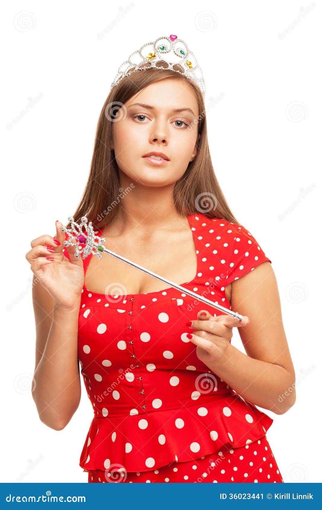 Pageant Queen. Happy Kid Chinese Dress Wear Crown. Portrait Of Pride ...