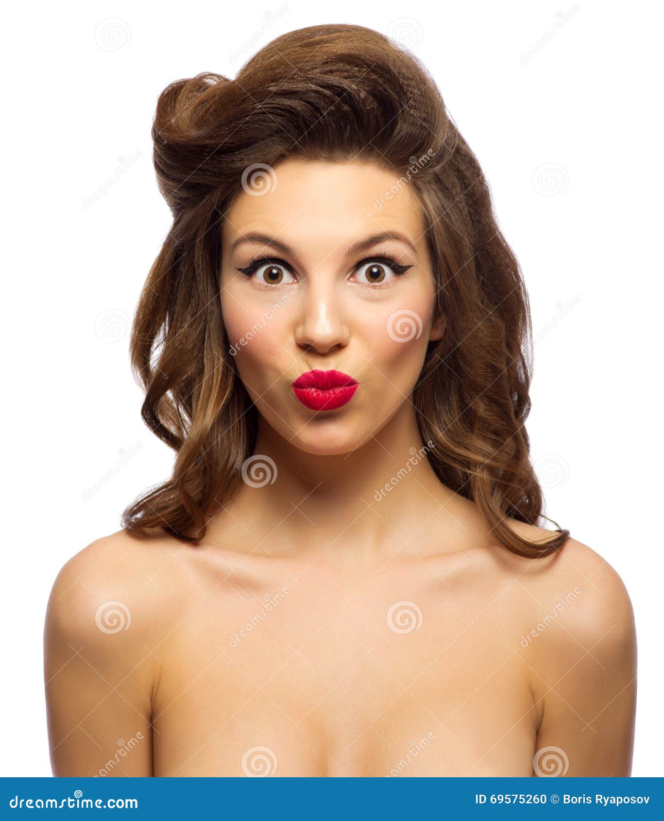 Beauty Portrait of Pinup Girl Stock Photo - Image of healthy, facial ... Beauty Portrait of Pinup Girl Stock Photo - Image of healthy, facial ...