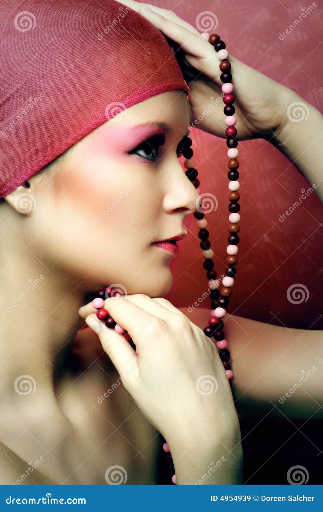 Beauty Portrait of a Woman with a Chain Stock Image - Image of portrait ...