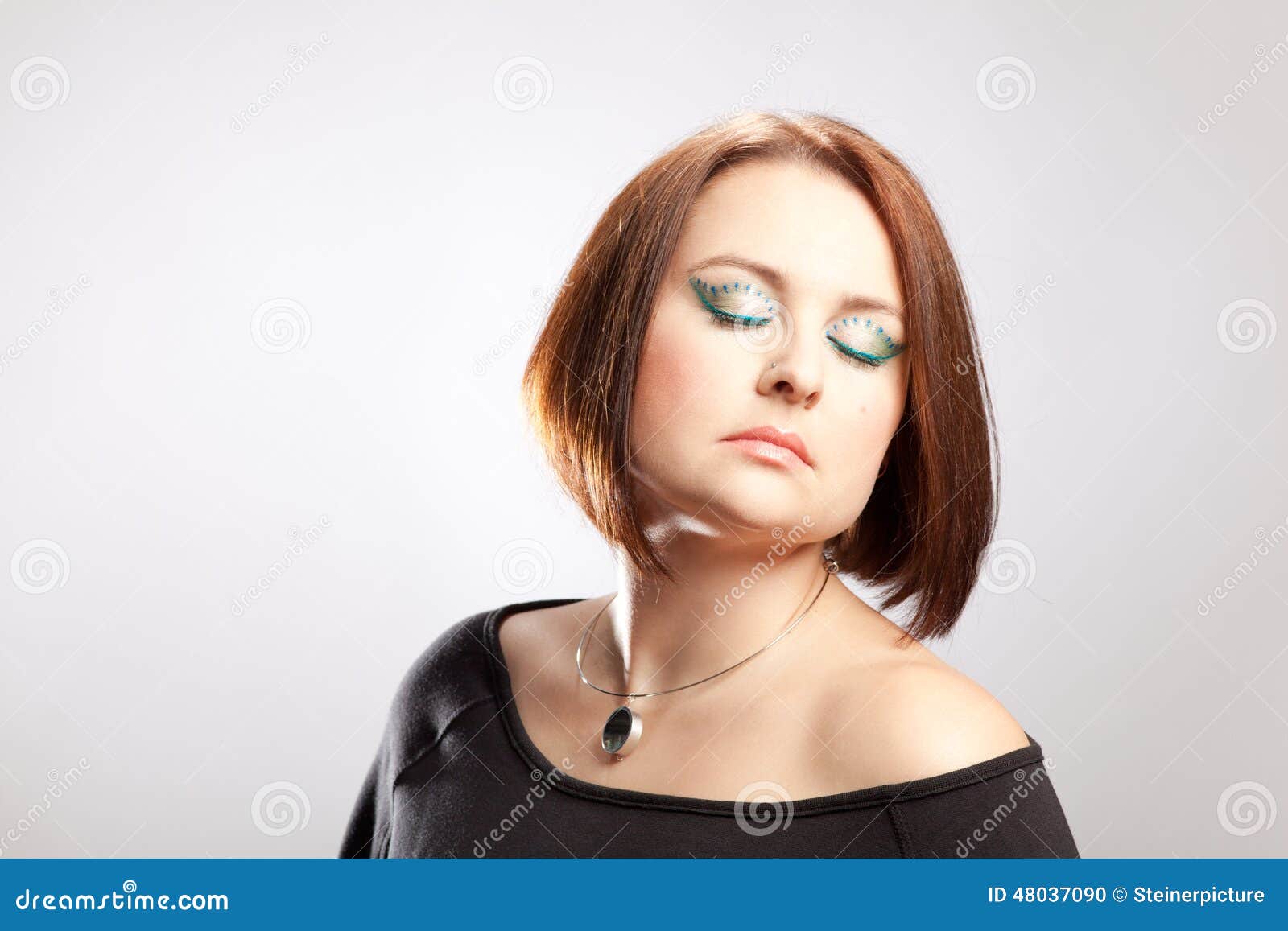 Beauty portrait of a woman stock photo. Image of neutral - 48037090