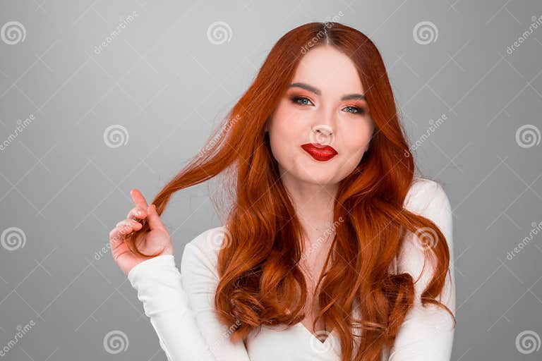 Gorgeous Redhead Model Girl Stock Image Image Of Perfect Attractive
