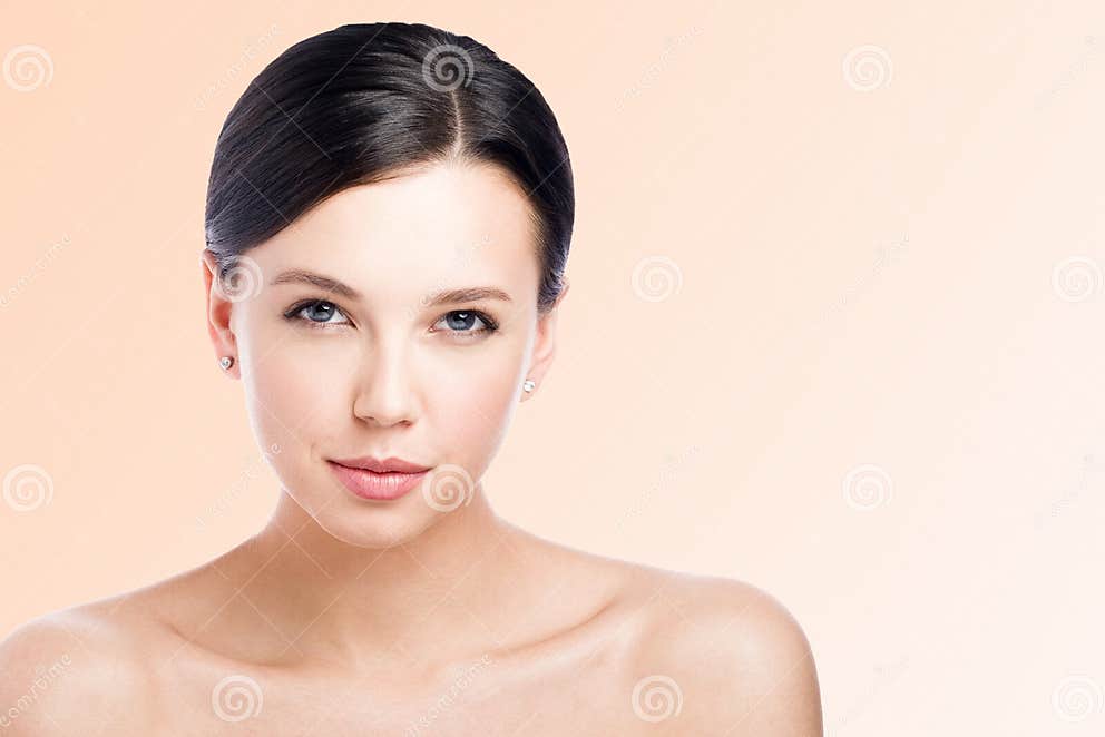 Beauty Portrait Of A Young Beautiful Woman With A Light Smile Nude