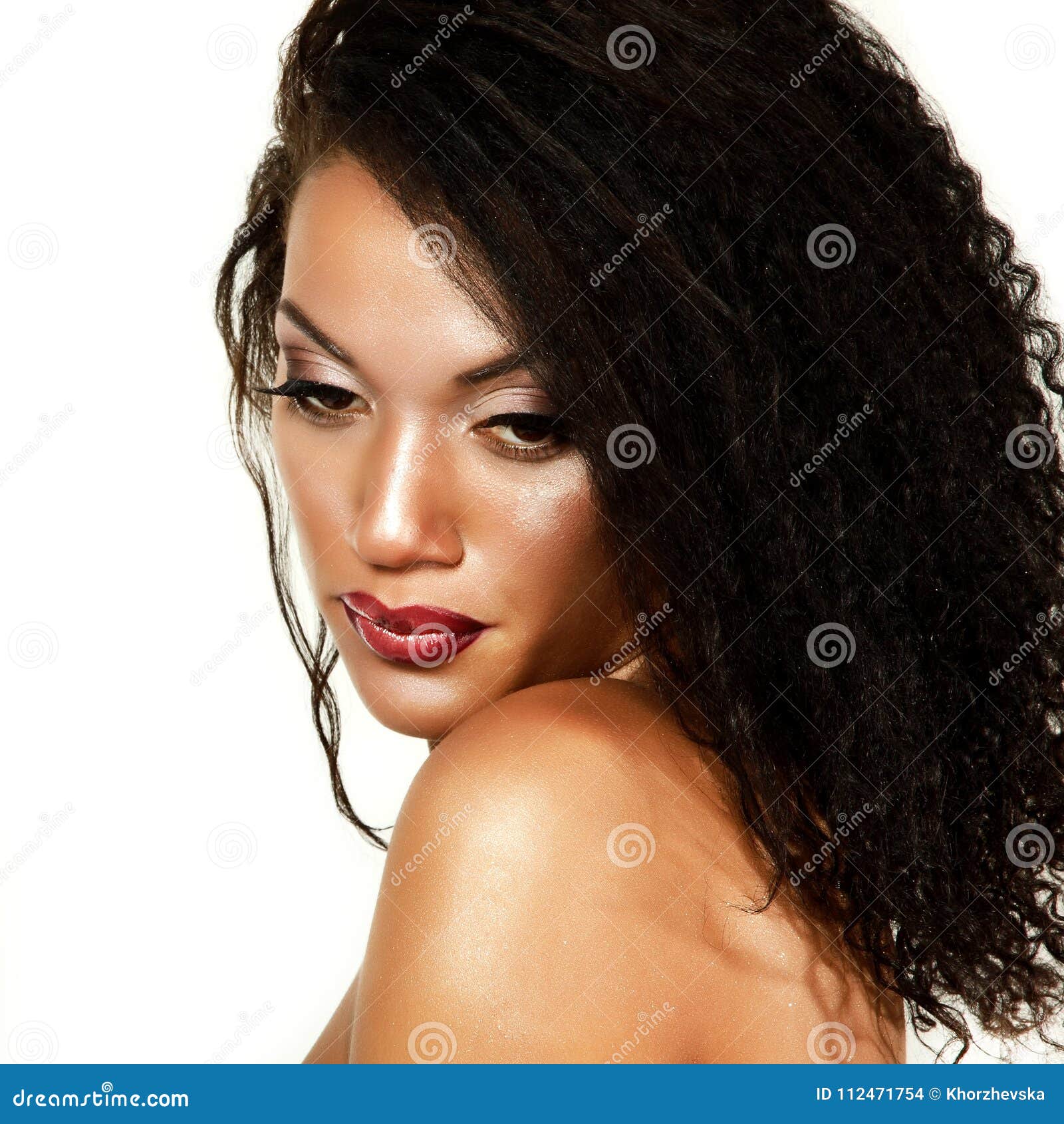 Beauty Portrait of Young Mulatto Fresh Woman with Beautiful Make Stock ... Beauty Portrait of Young Mulatto Fresh Woman with Beautiful Make Stock ...