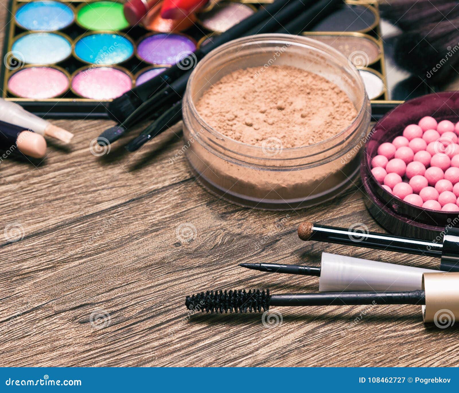 Beauty Products - Makeup Essentials Stock Image - Image of close, focus ...