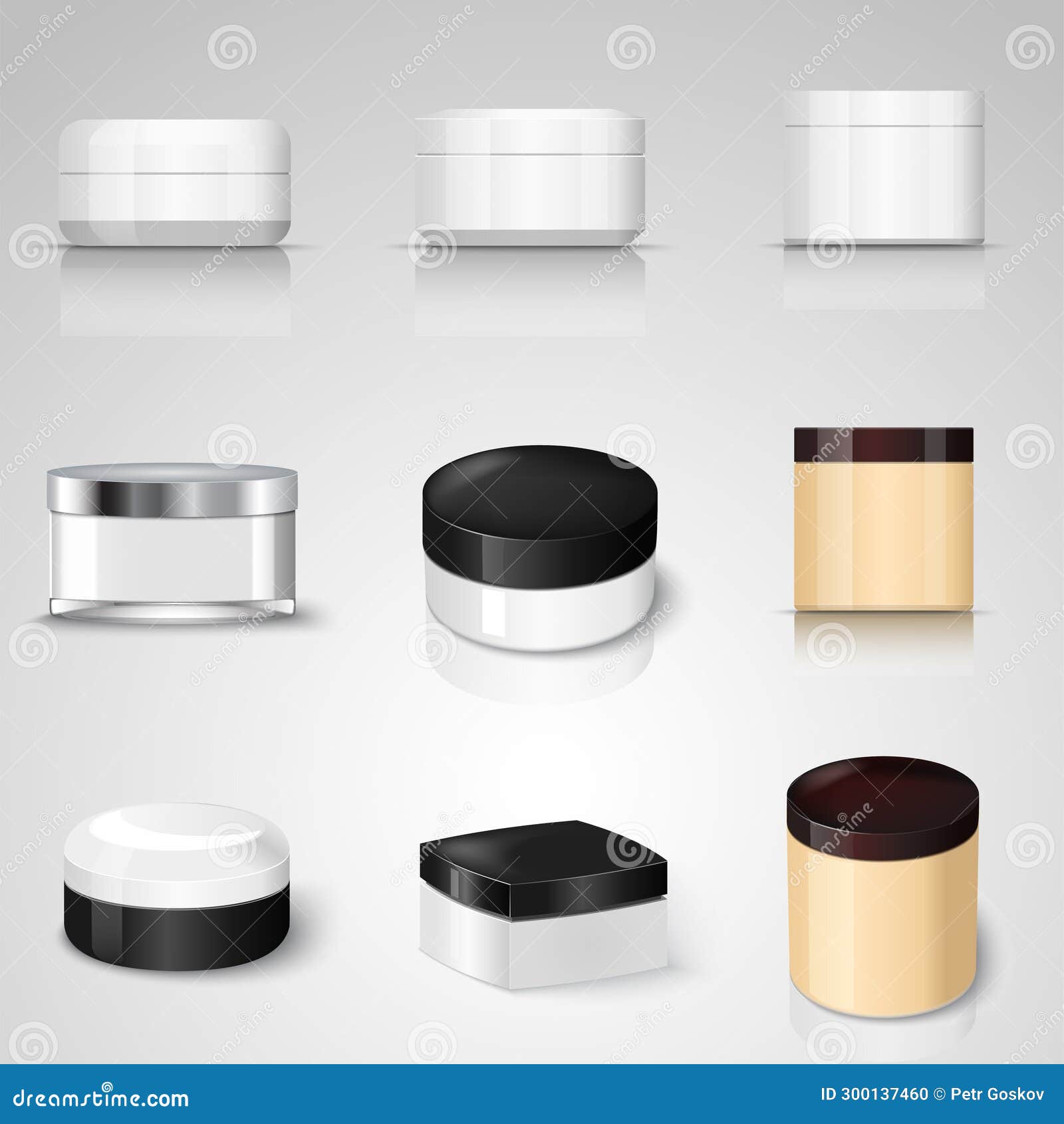Packaging Containers Templates Set on White Stock Illustration ...