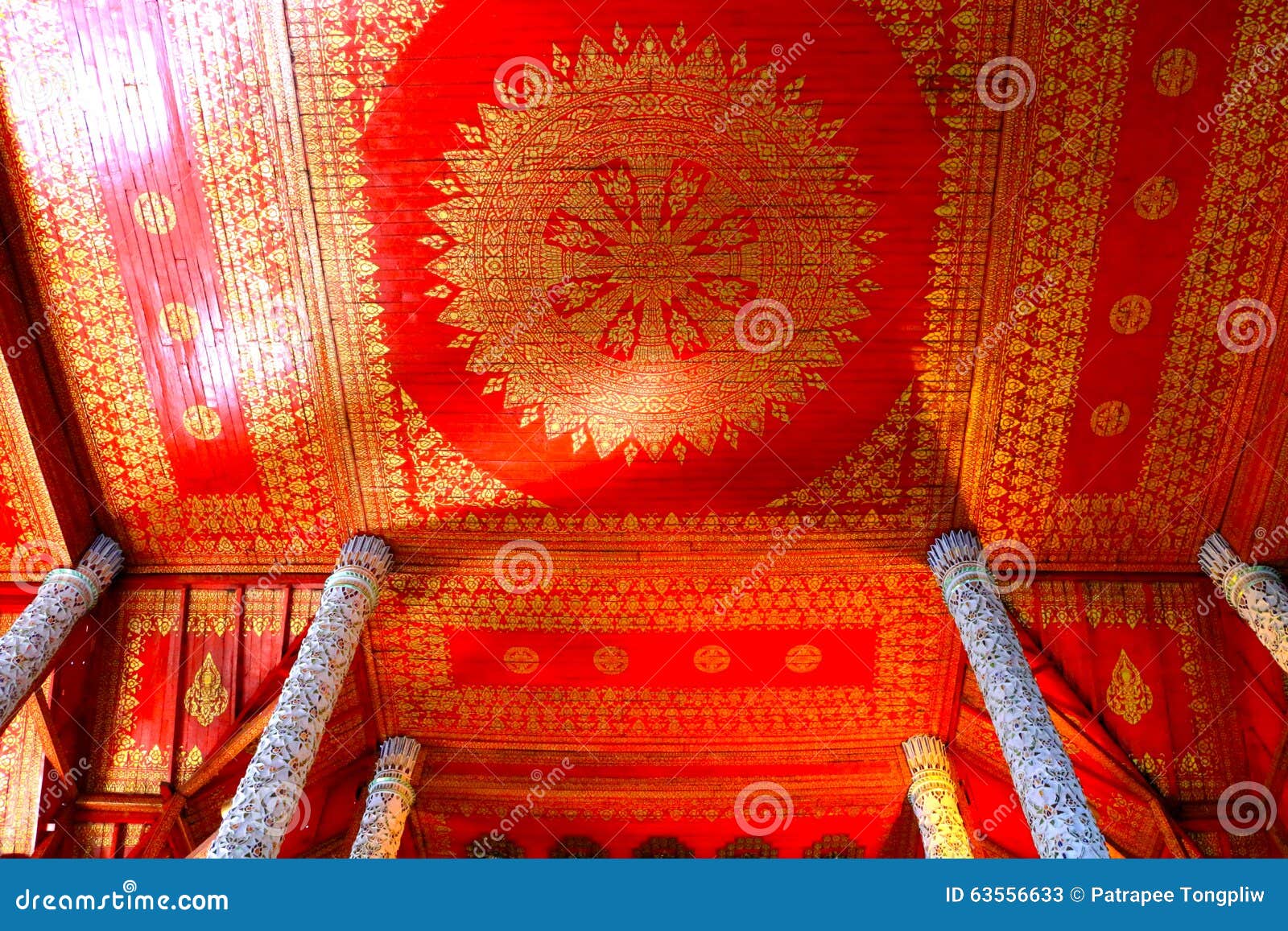 Beauty red ceiling stock image. Image of beautiful, ceiling - 63556633