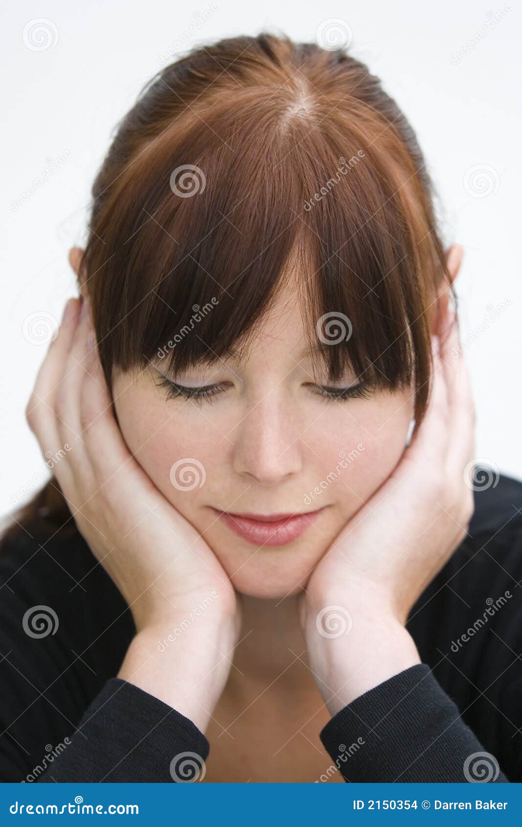 Beauty in Repose stock photo. Image of stare, woman, brunette - 2150354