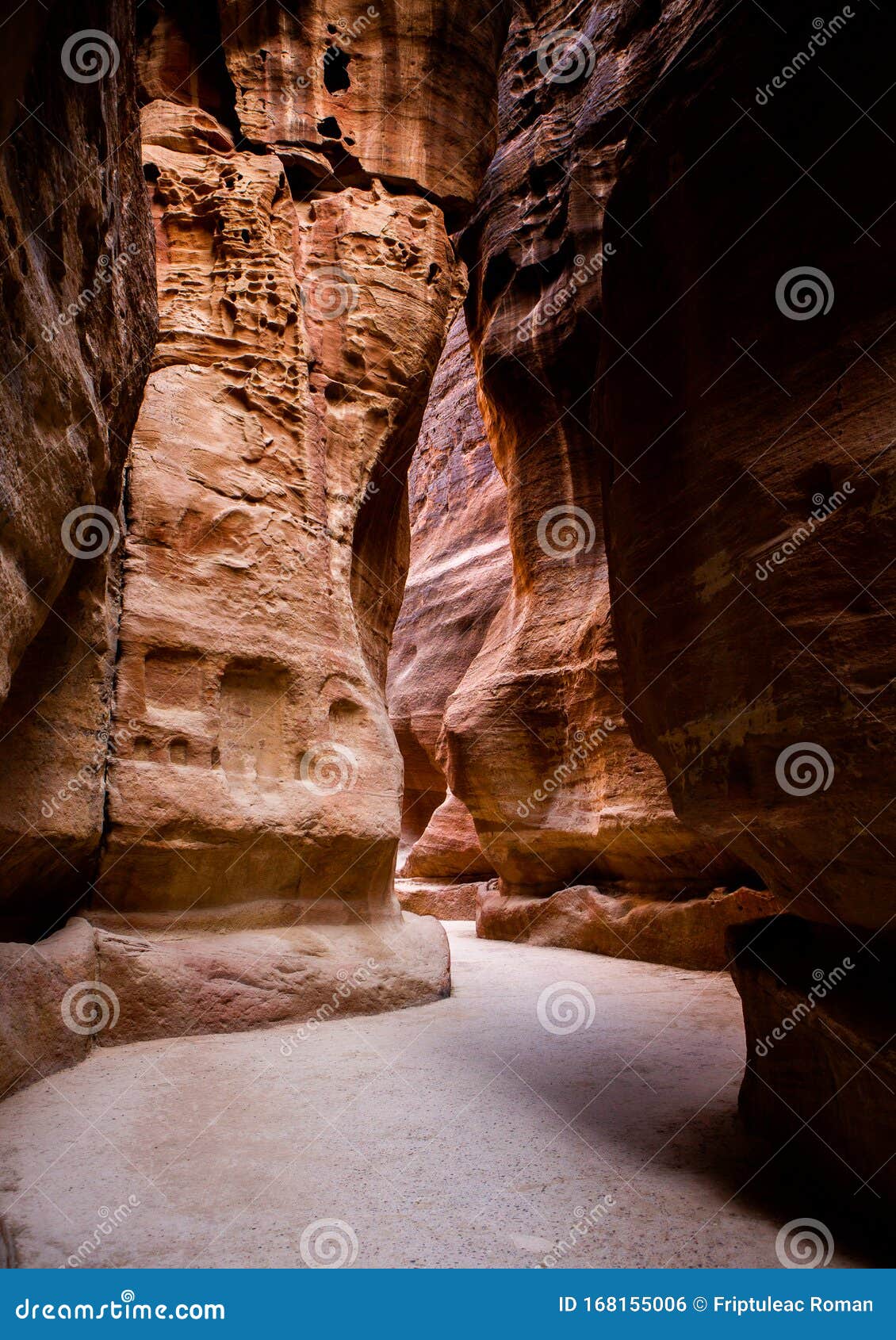 Beauty of Rocks and Ancient Architecture in Petra, Jordan. Ancient ...