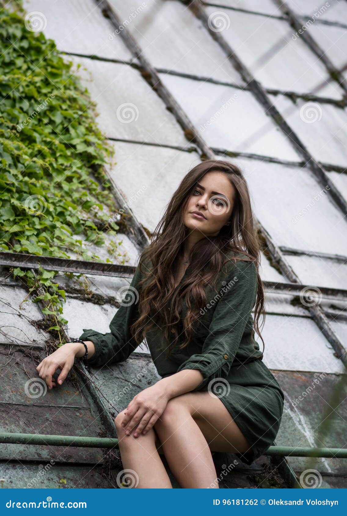 Beauty Romantic Girl Outdoor Beautiful Teenage Model Dressed In