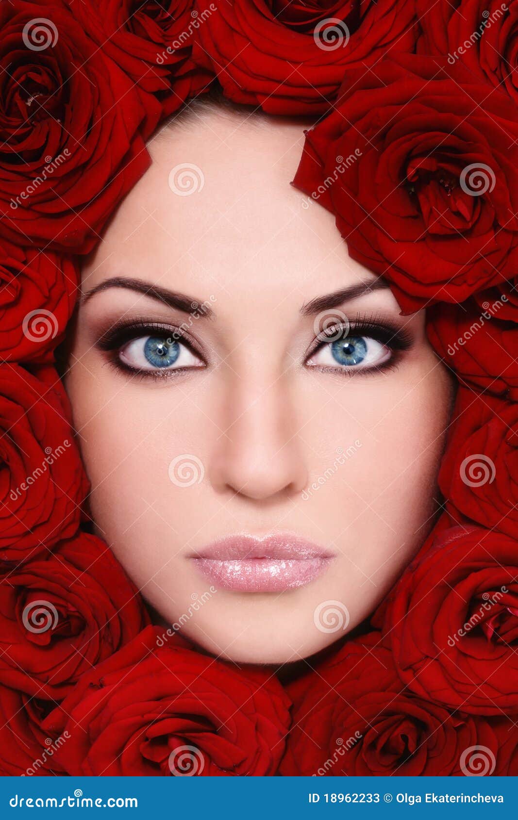 Beauty in roses stock image. Image of care, fashion, eyelashes - 18962233