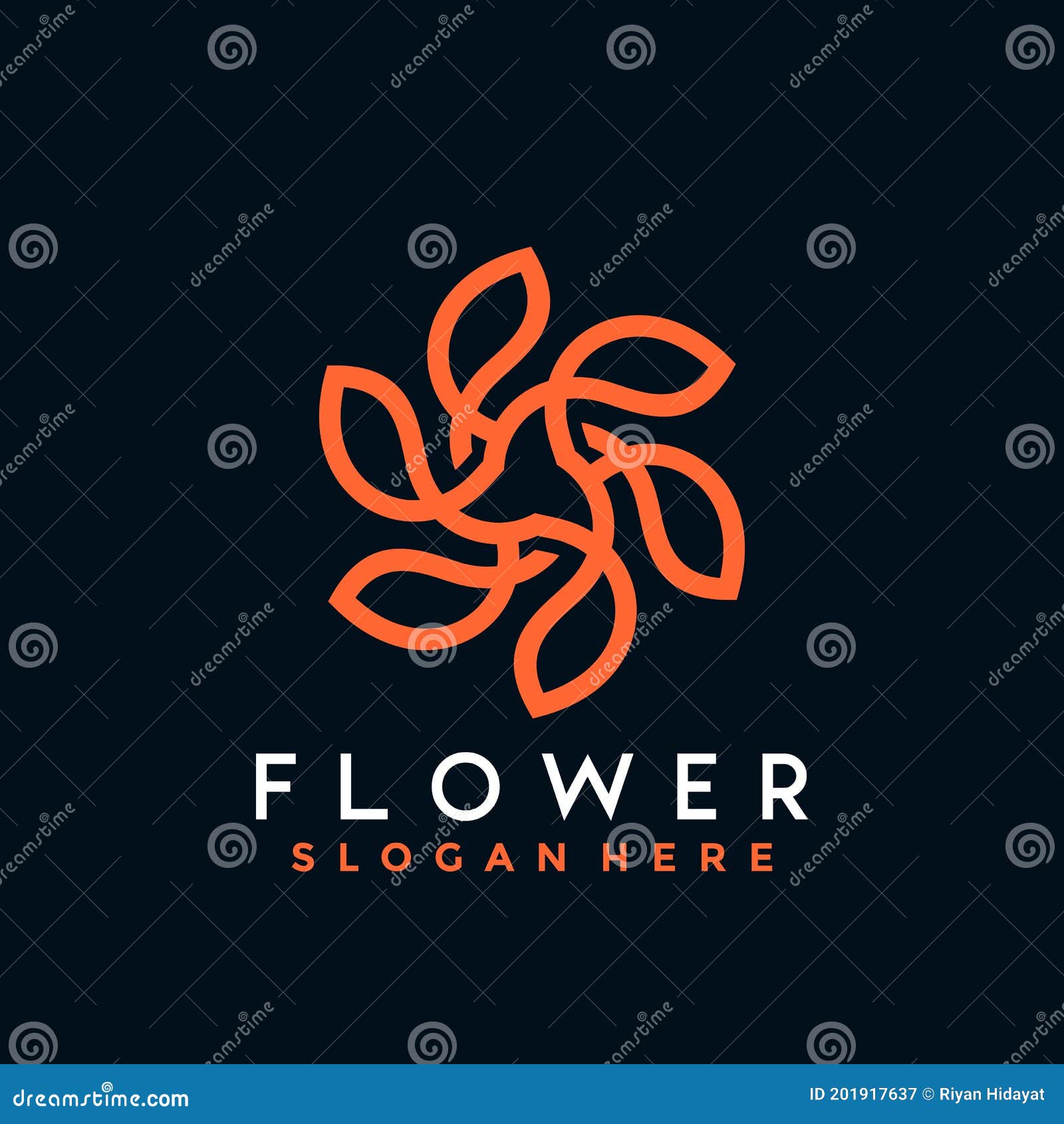 Beauty Royal Flower Logo Designs Vector Illustration Stock Vector ...