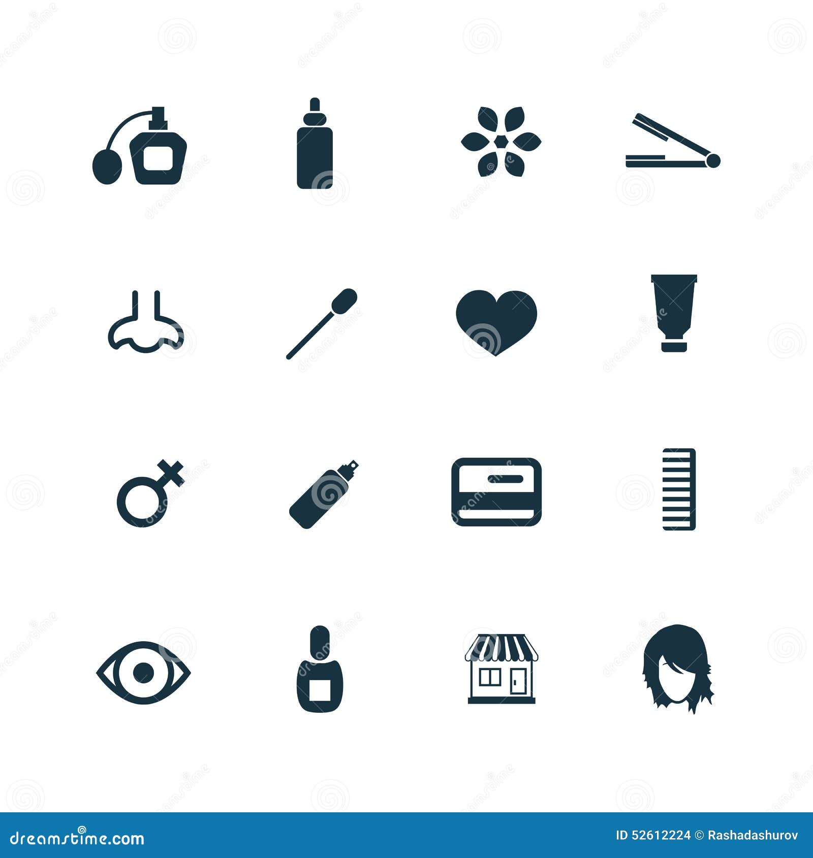 Beauty salon icons set stock vector. Illustration of equipment - 52612224