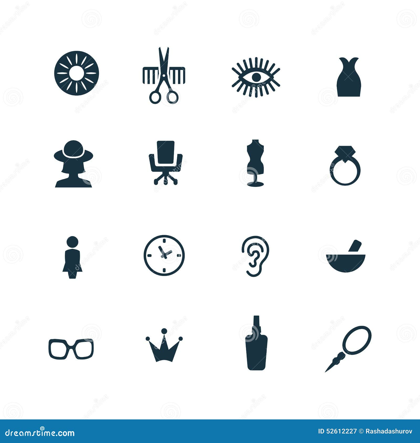 Beauty salon icons set stock vector. Illustration of services - 52612227