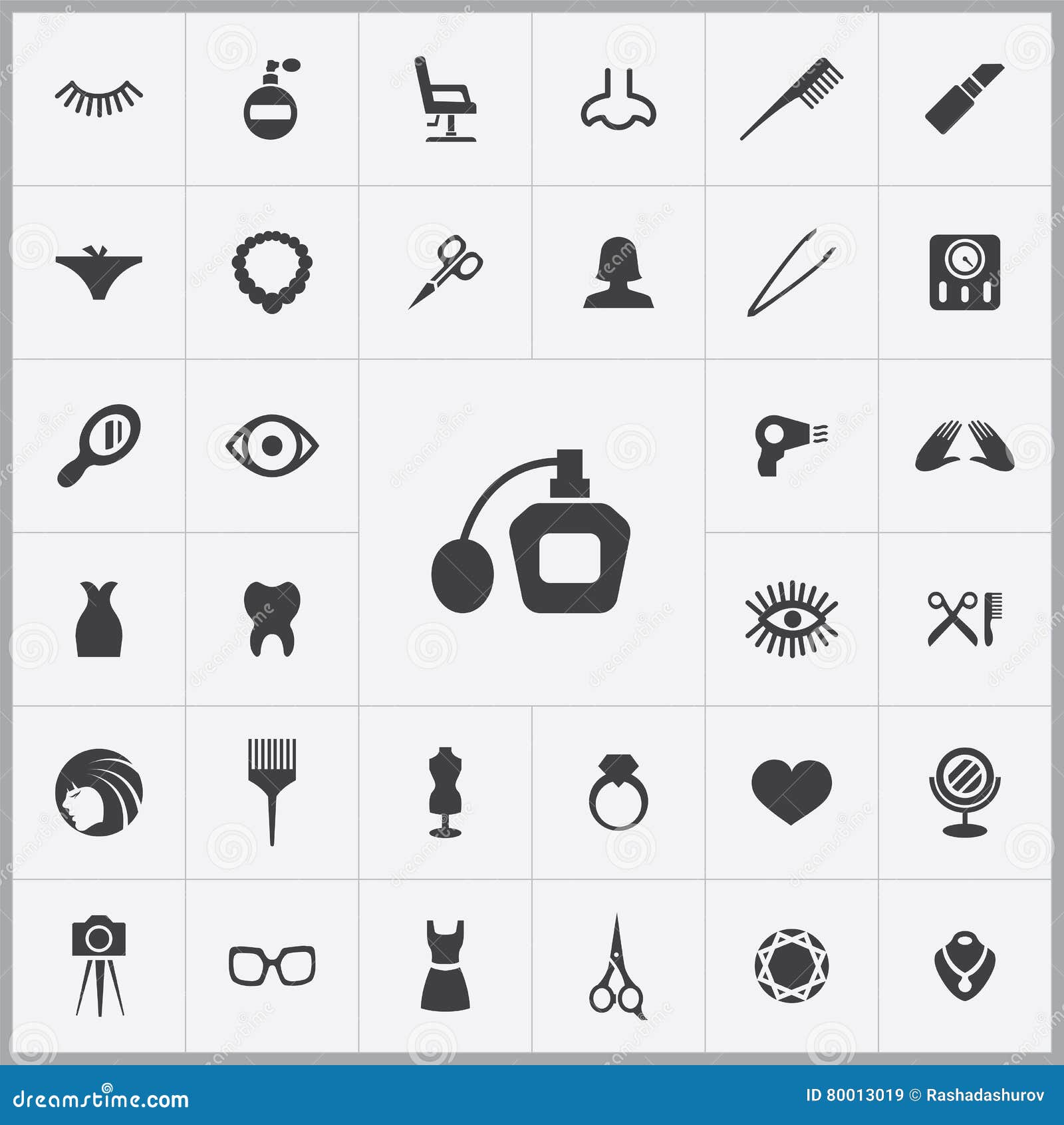 Beauty Salon Icons Universal Set Stock Vector - Illustration of symbol ...