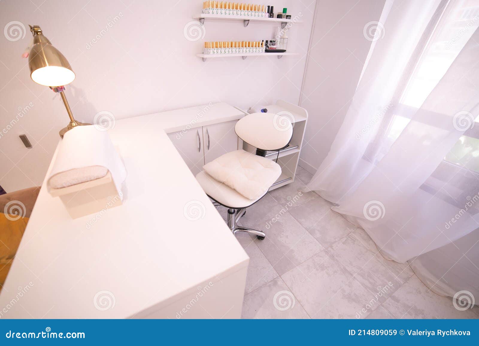 Beauty Salon. Manicure Table Stock Image - Image of design, procedure ...