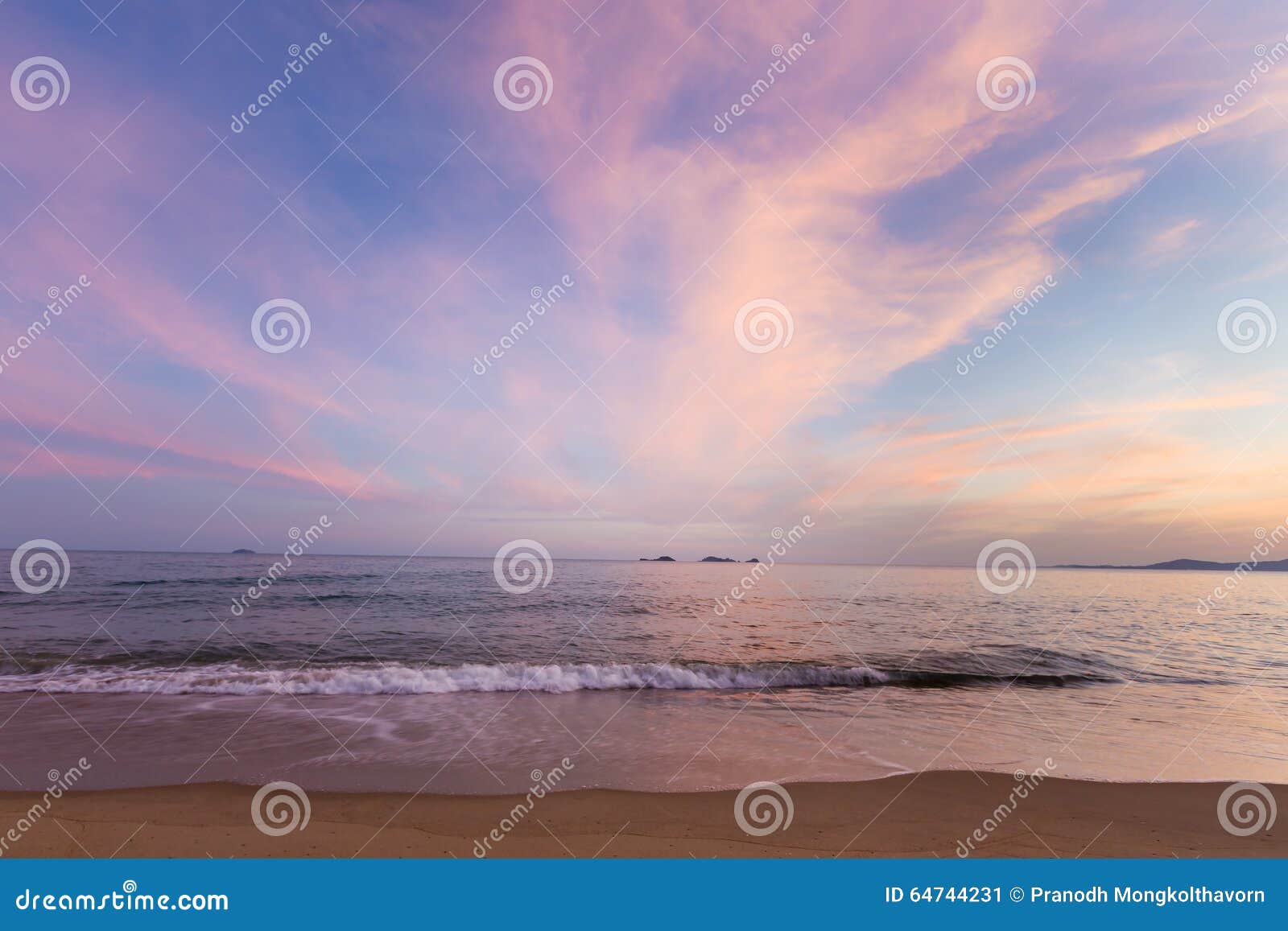 Beauty of Sand Sea and Sky after Sunset Stock Image - Image of ...