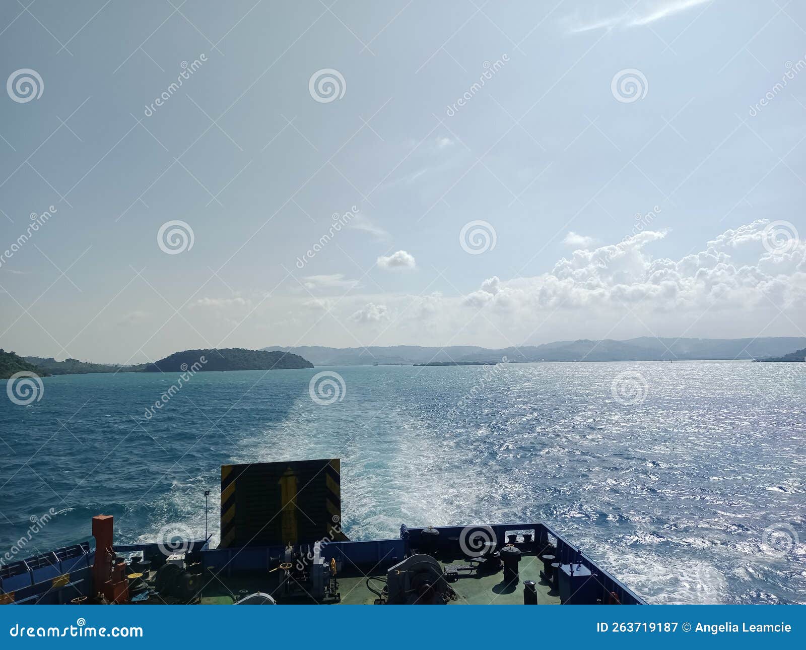The Beauty of the Sea that is Visible on the Ship Stock Image - Image ...