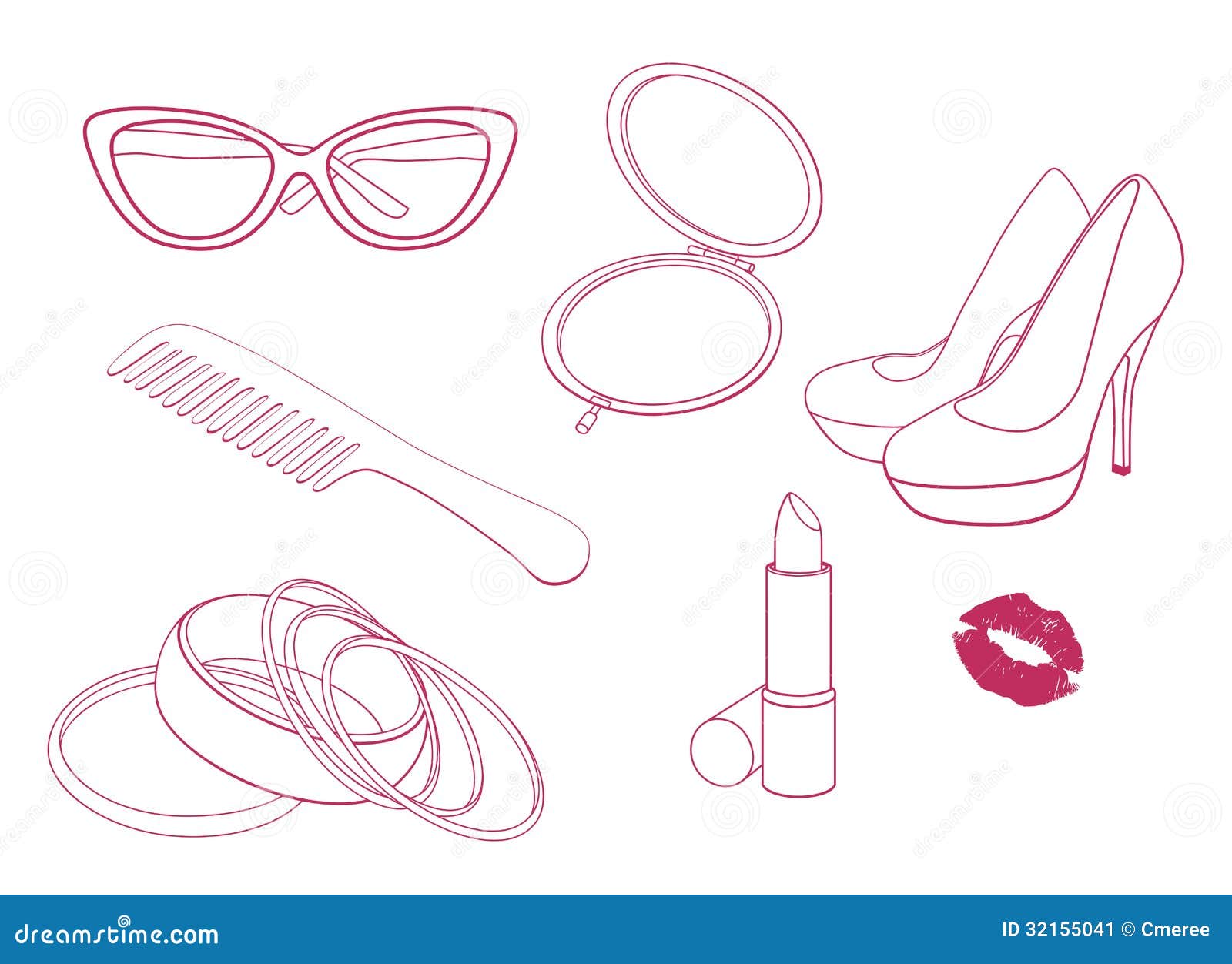 Beauty stock vector. Illustration of womanly, mirror - 32155041