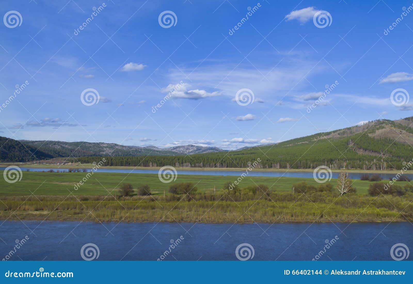 The Beauty of Siberian Nature Stock Photo - Image of grass, clouds ...