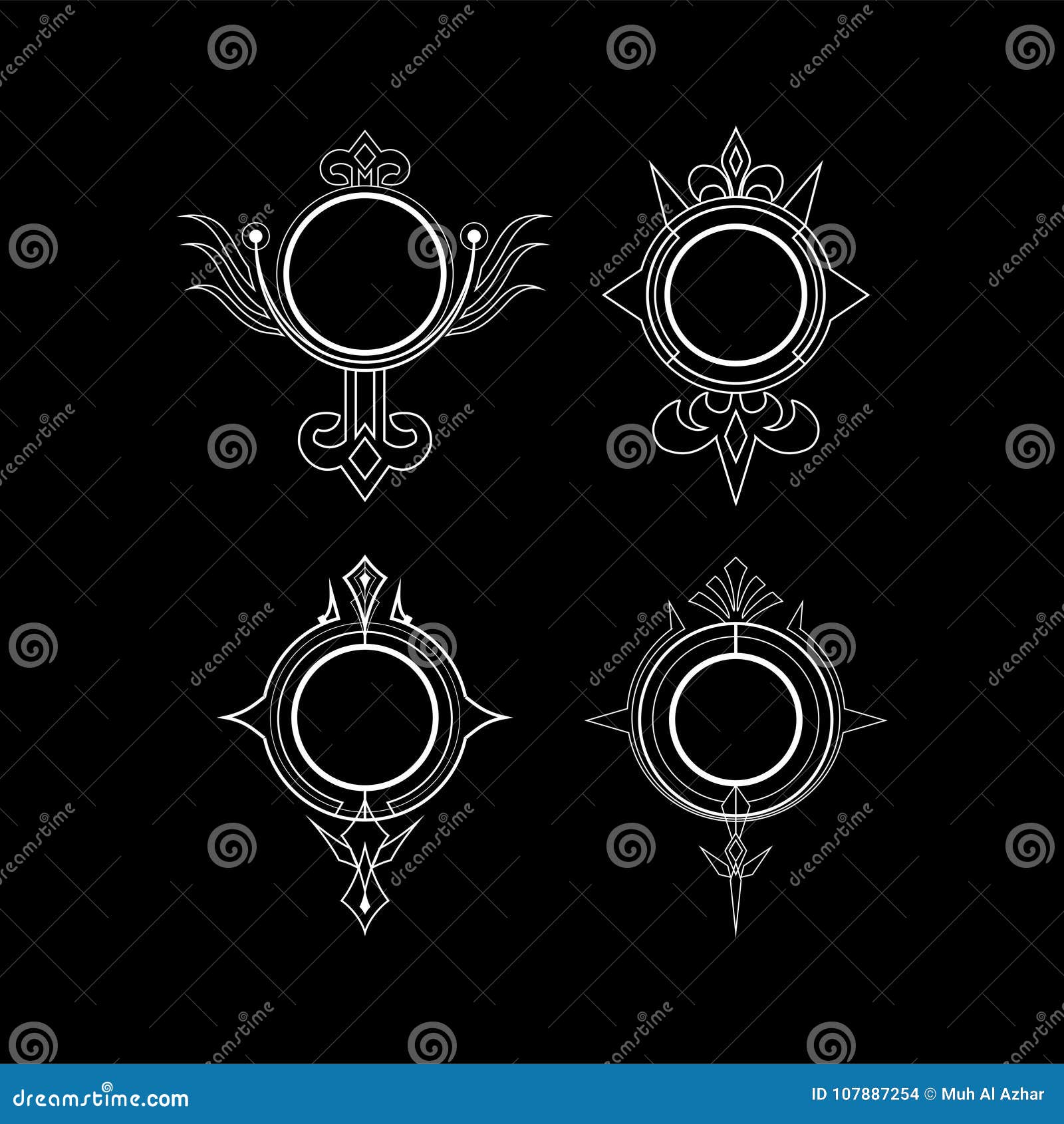 Beauty simple circle frame stock vector. Illustration of triangle ...