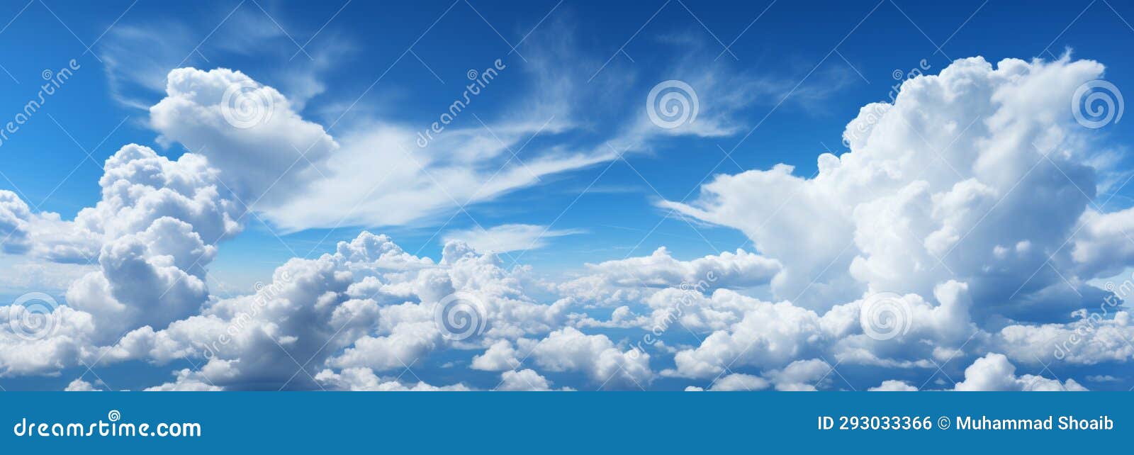 The Beauty of Simplicity: Blue Sky Backdrop Adorned with Fluffy White ...