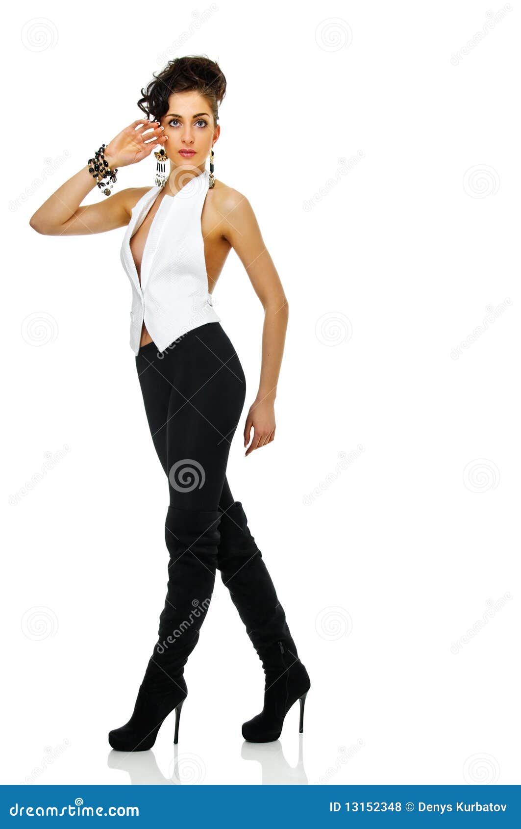 Beauty slim model stock photo. Image of flowing, fascinating - 13152348