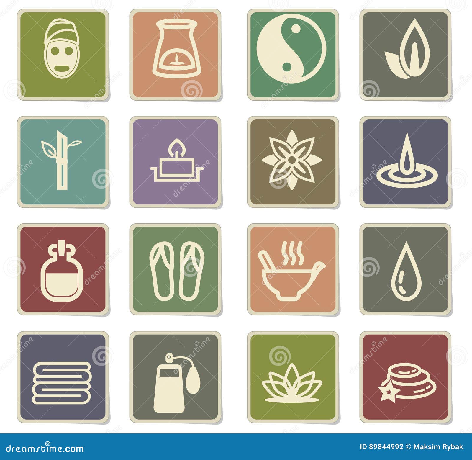 Beauty and spa icon set stock illustration. Illustration of drop - 89844992