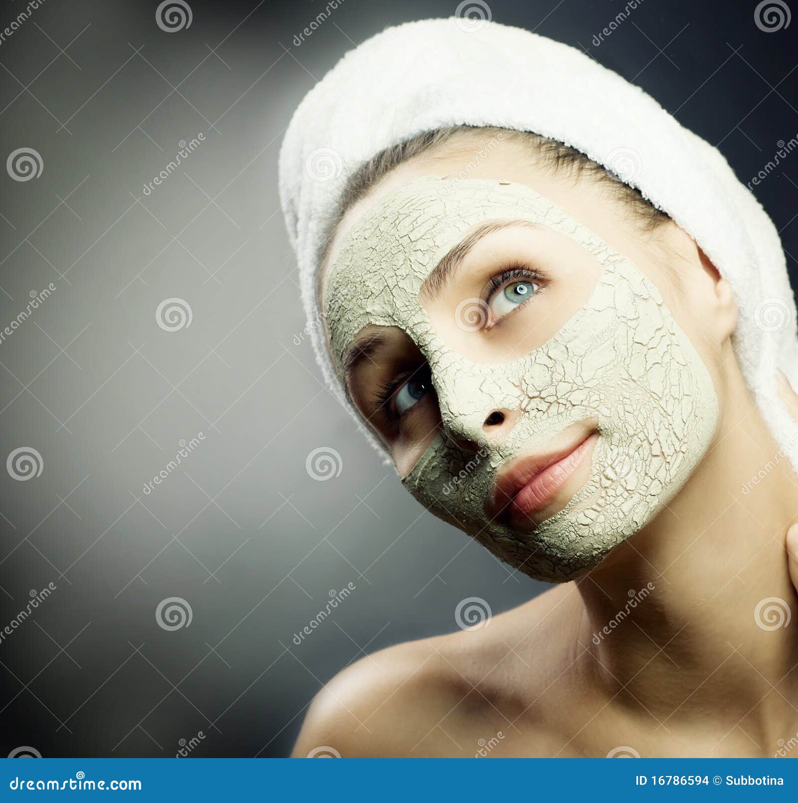 Beauty in Spa Mud Mask stock photo. Image of applying - 16786594