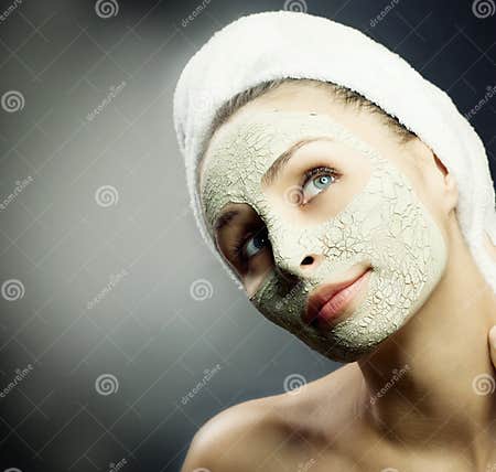 Beauty in Spa Mud Mask stock photo. Image of applying - 16786594