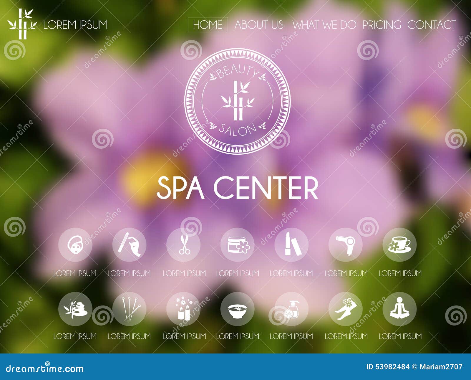 Beauty and Spa Website Template Stock Vector - Illustration of ...