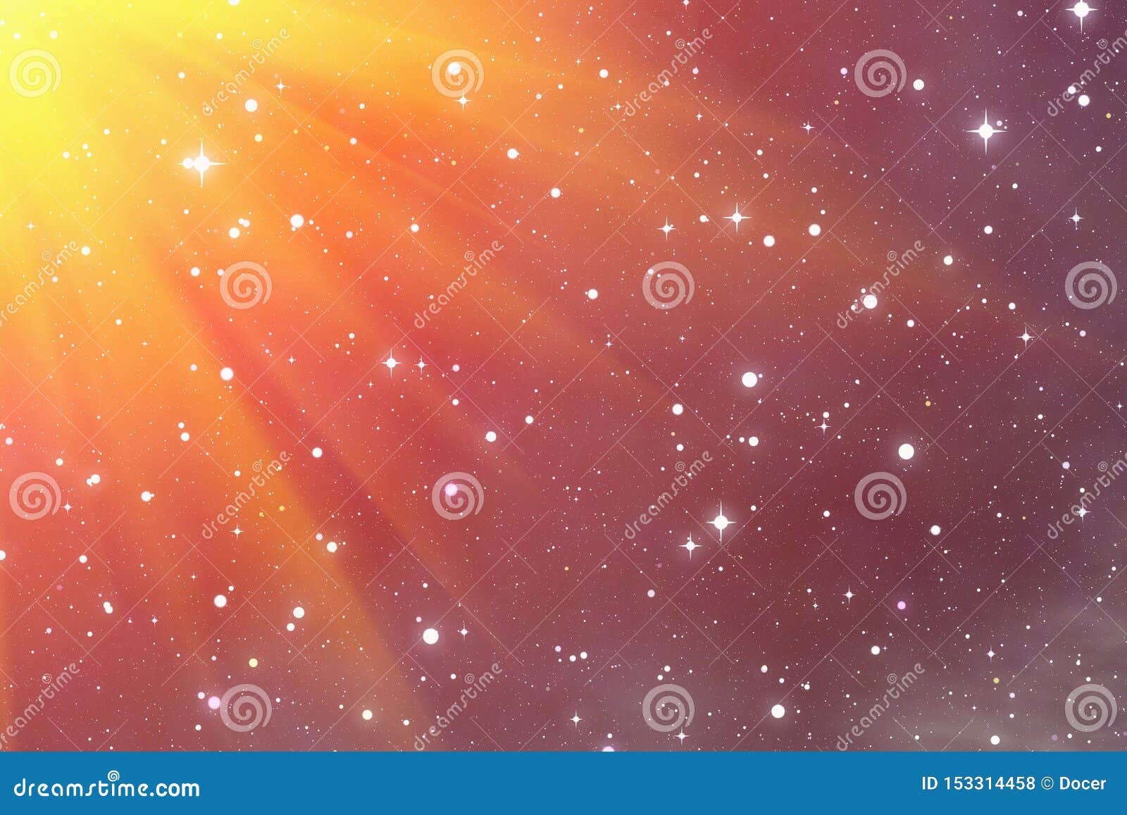 Beauty Space Stars with Sun Rays Backgrounds Stock Illustration ...