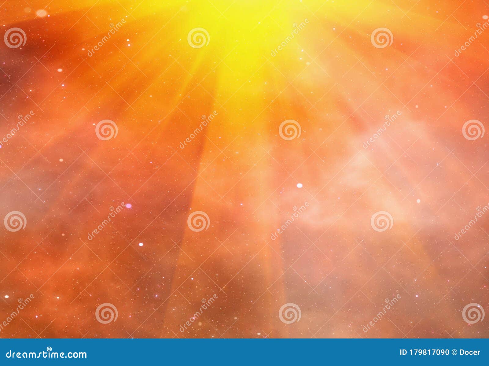 Beauty Space Stars with Sun Rays Stock Illustration - Illustration of ...
