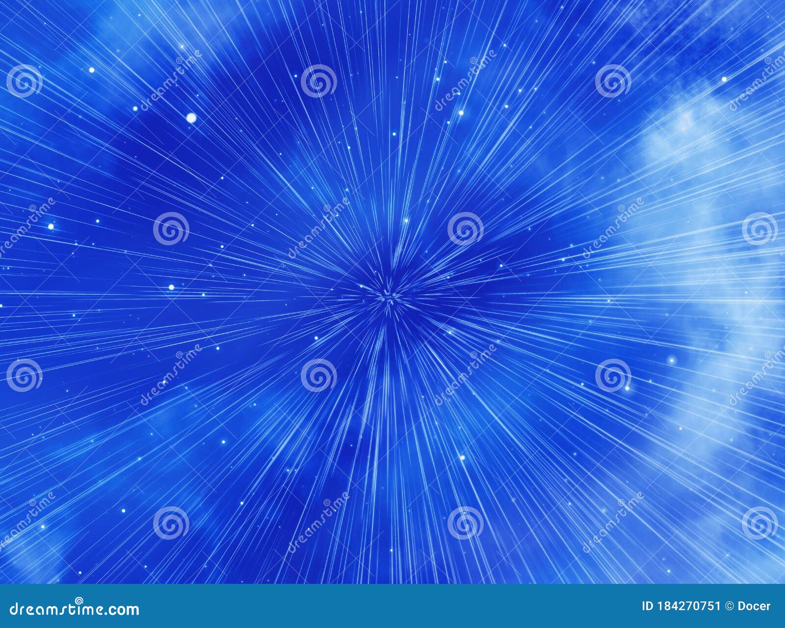 Beauty Space Stars with Trail of Light Speed Stock Illustration ...
