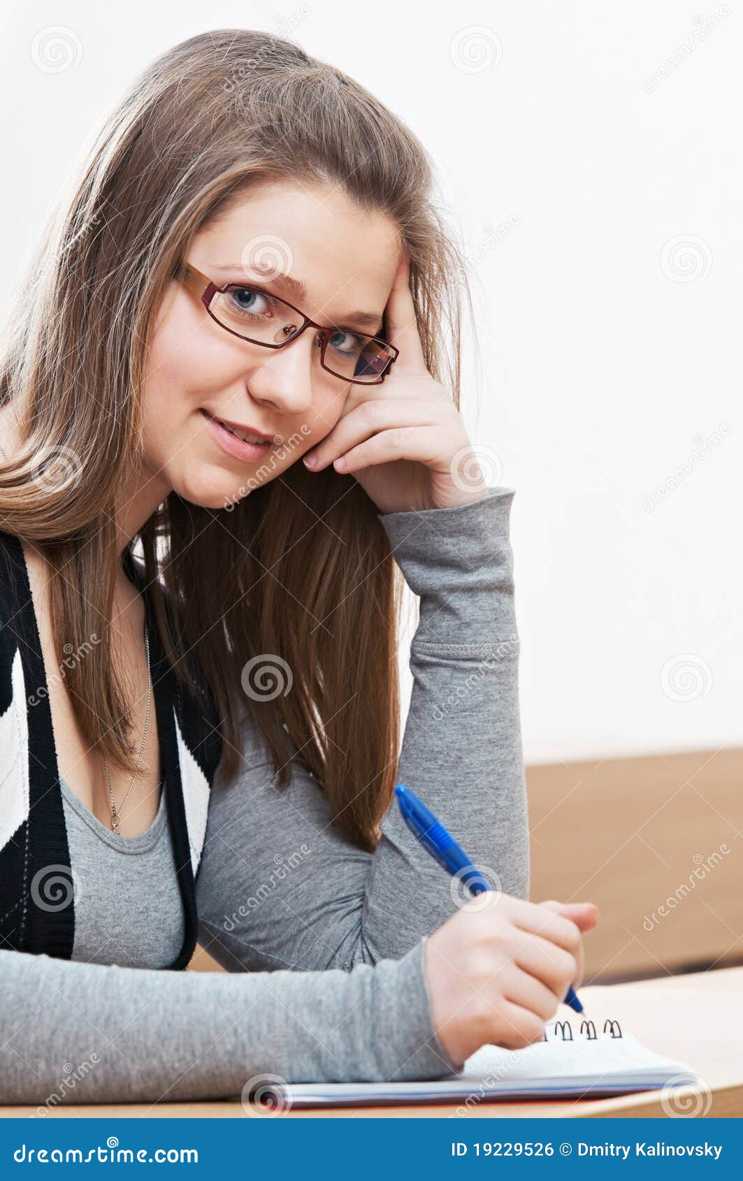 Beauty Student Girl Studying Stock Photo - Image of adult, learning ...
