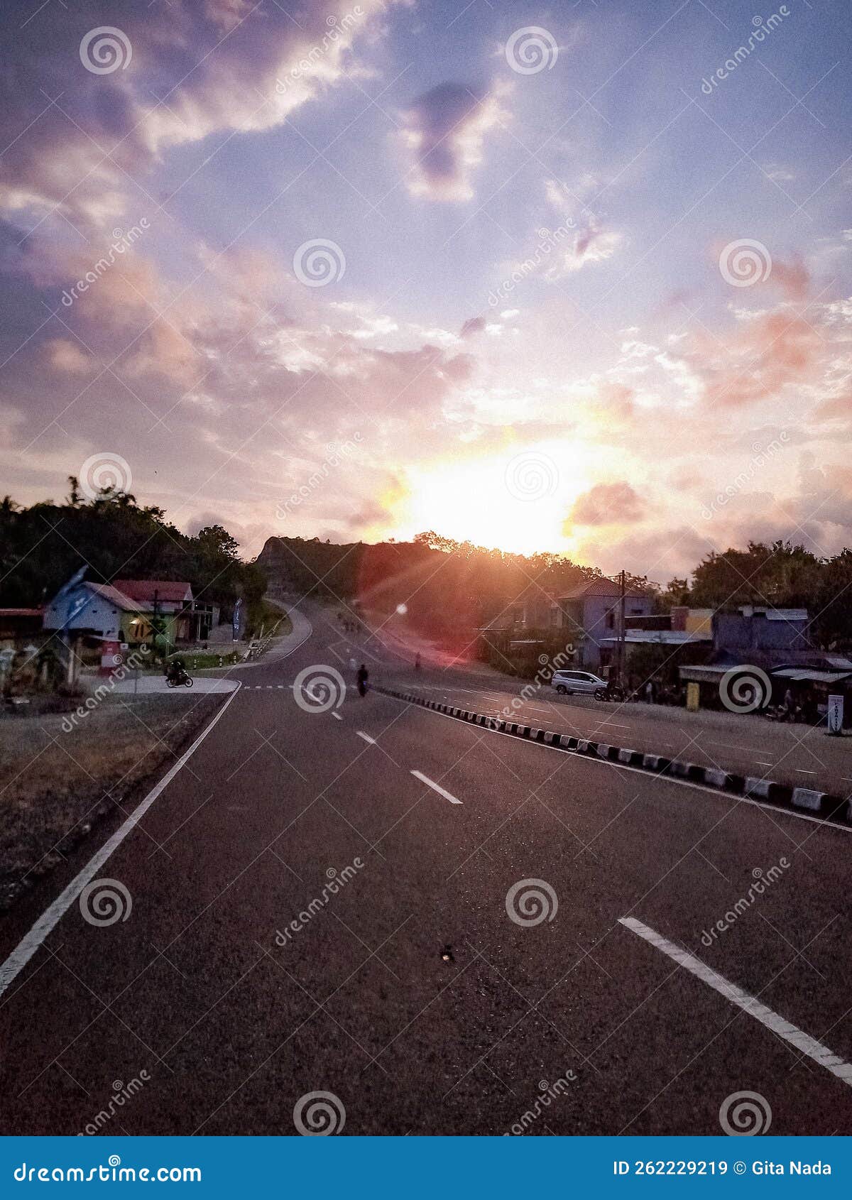The Beauty of the Sunset on the Land of Java Stock Image - Image of ...