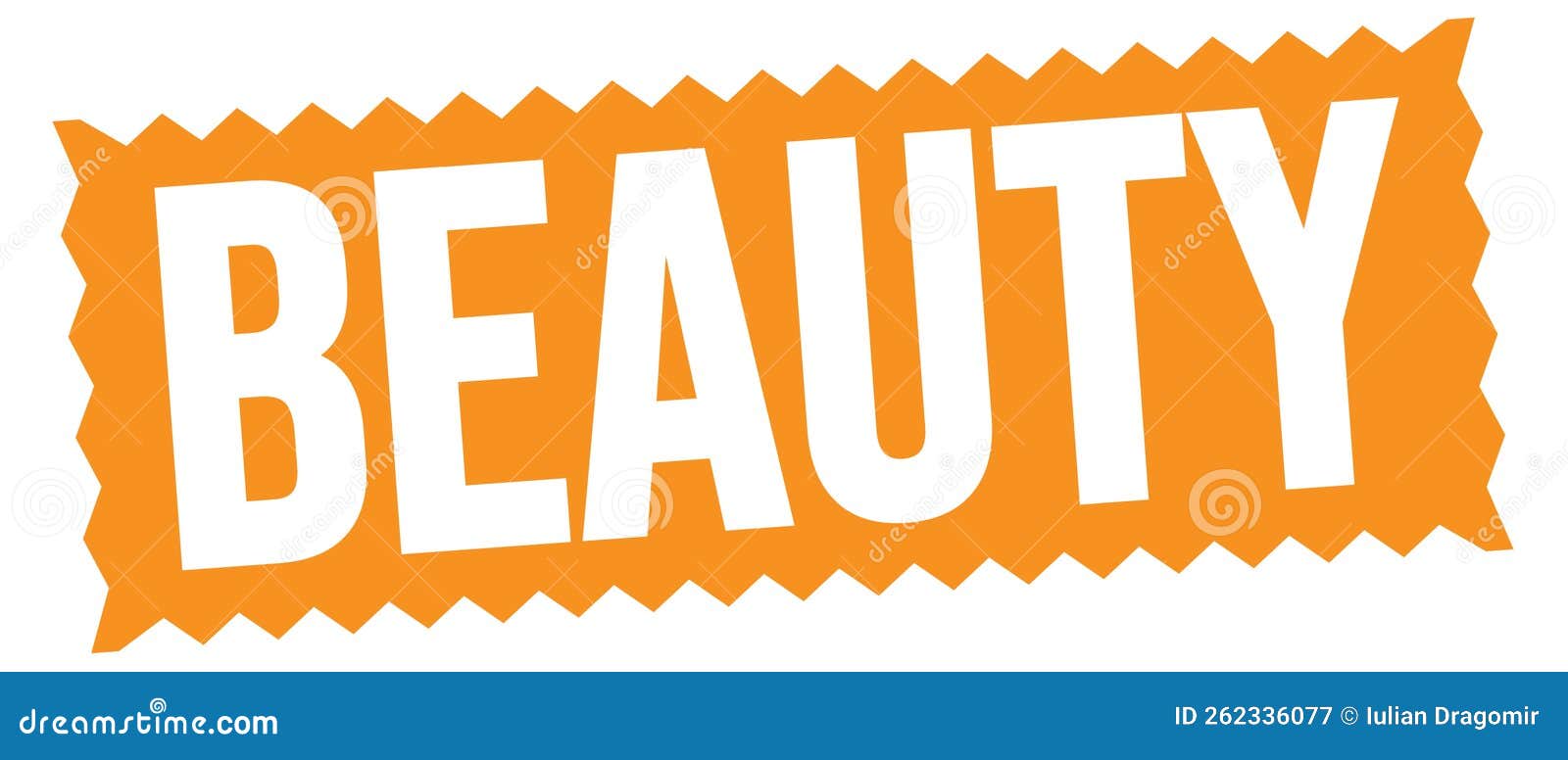 BEAUTY Text Written on Orange Stamp Sign Stock Illustration ...