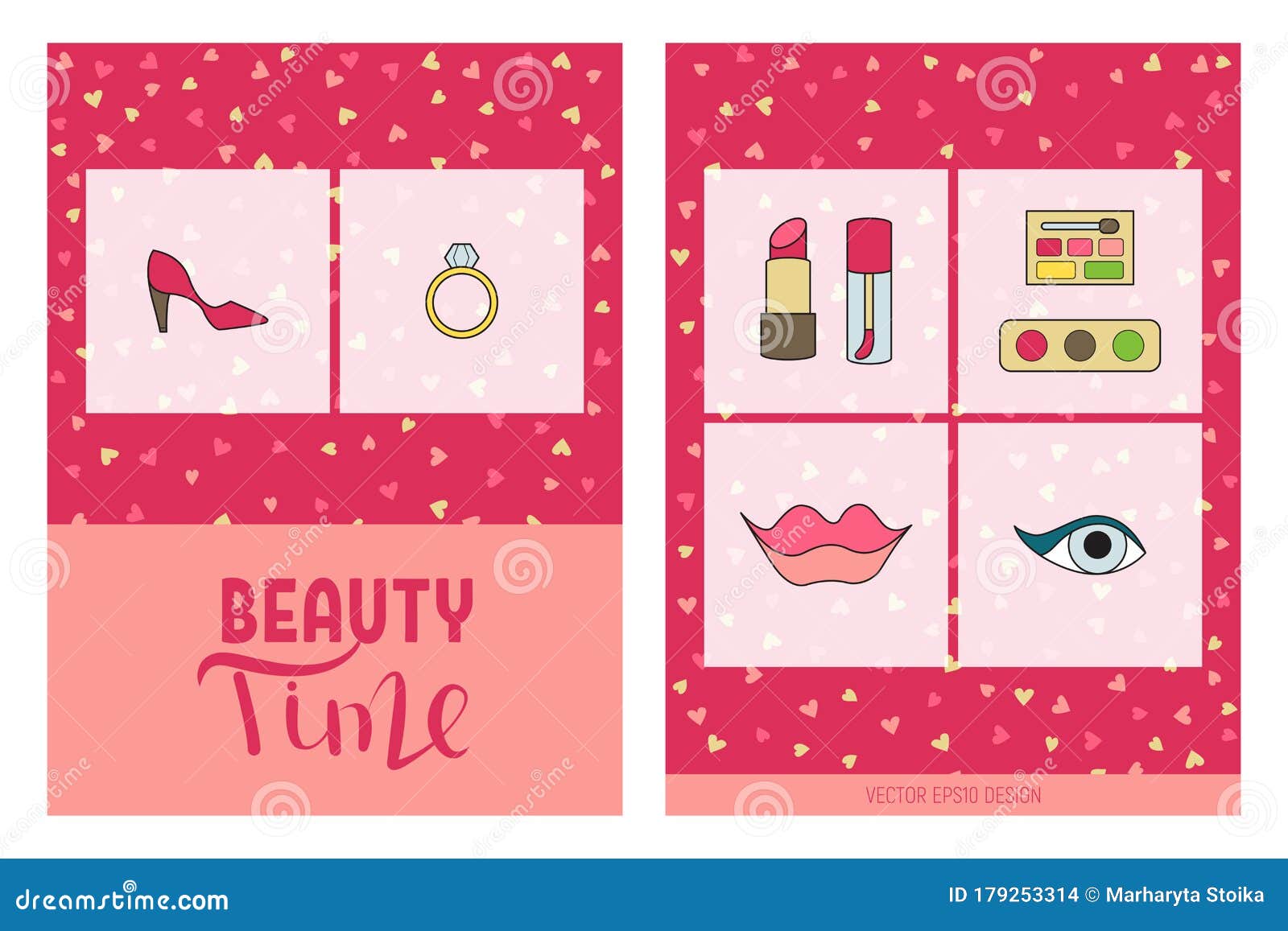 Beauty time flyer. stock vector. Illustration of card - 179253314