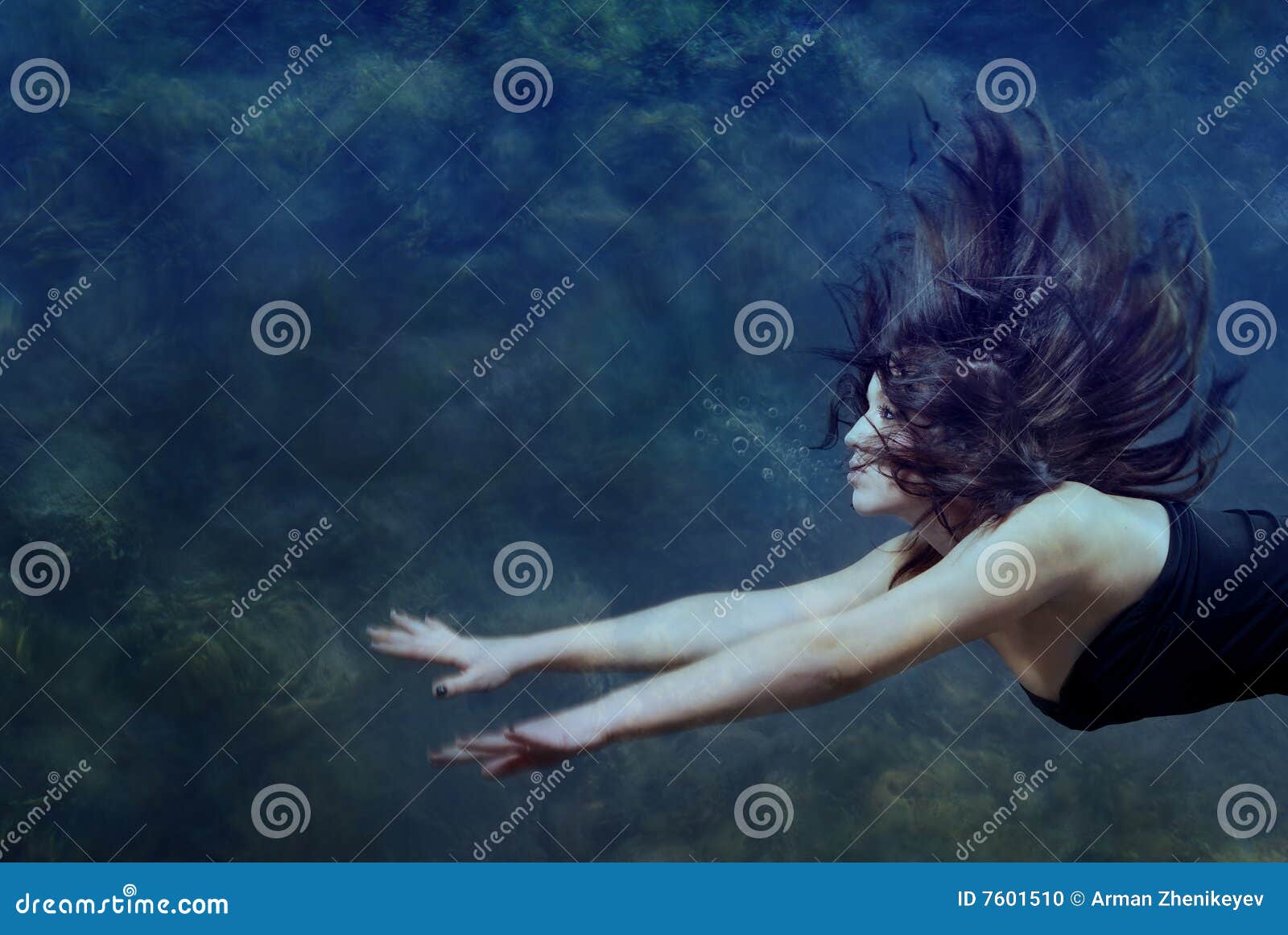 Beauty underwater stock photo. Image of glamour, caucasian - 7601510