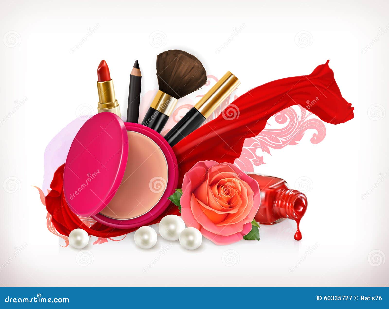 Beauty vector concept stock vector. Illustration of face - 60335727