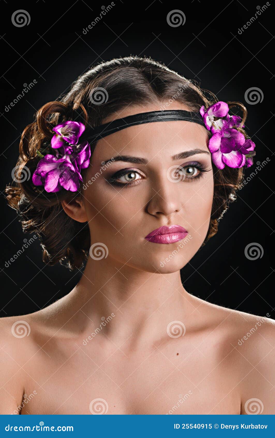 Beauty and violets stock image. Image of pretty, beauty - 25540915