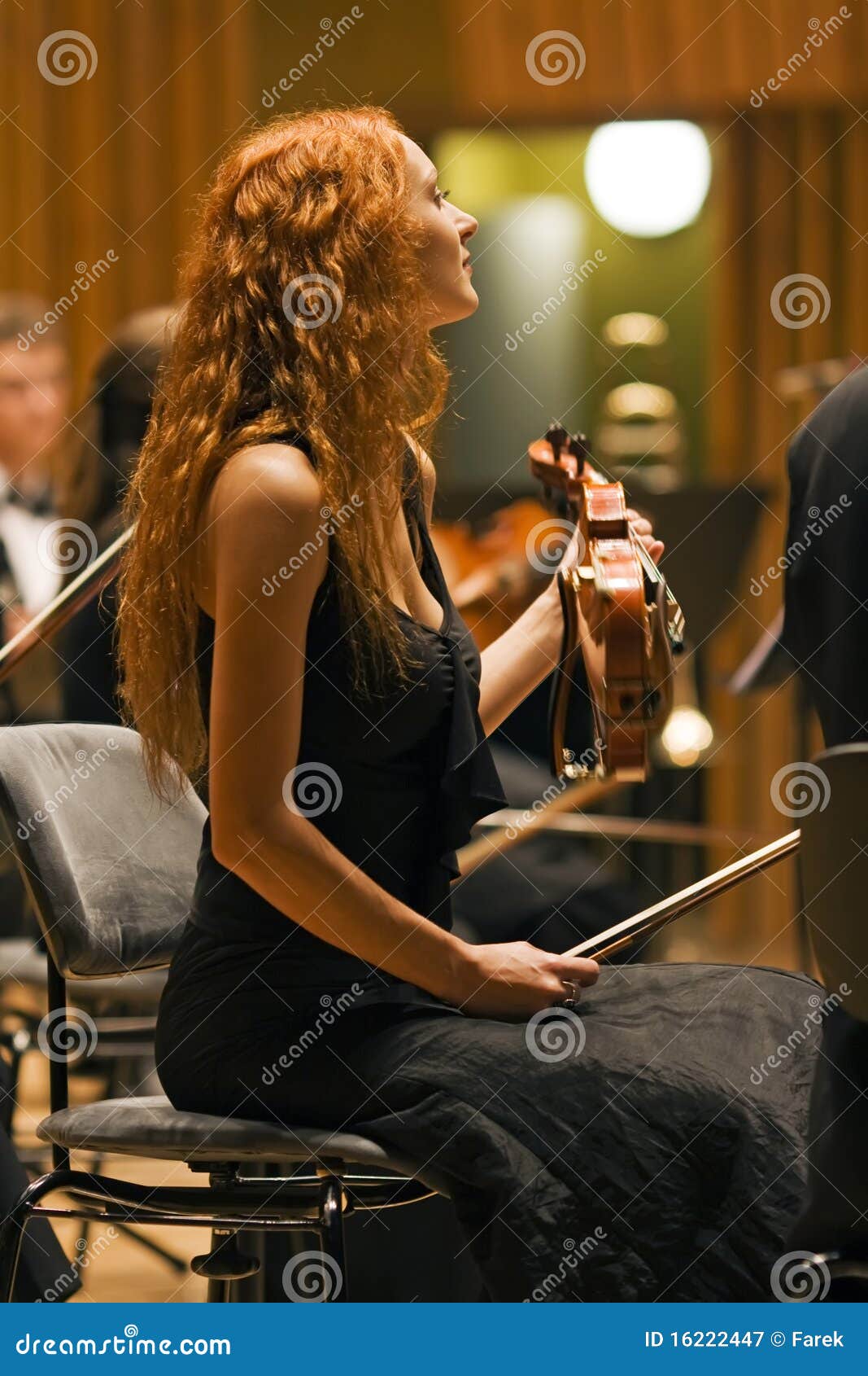 Beauty Violinist during a Concert Editorial Photography - Image of ...