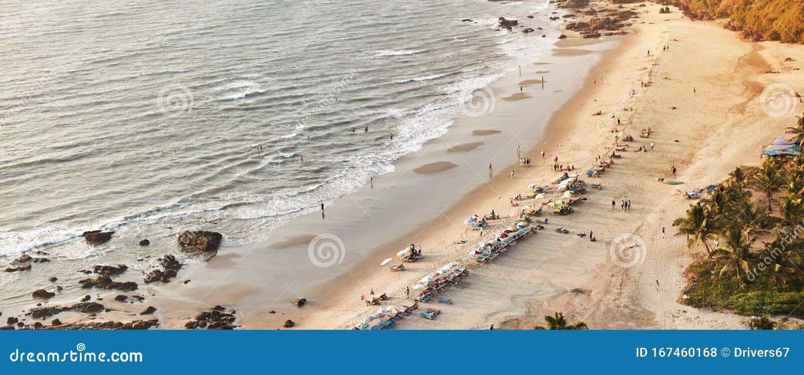 Beauty Wagh Tiger Arambol Beach View Scenario, Goa State in India ...