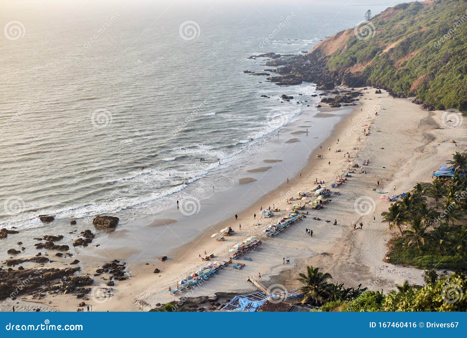Beauty Wagh Tiger Arambol Beach View Scenario, Goa State in India ...