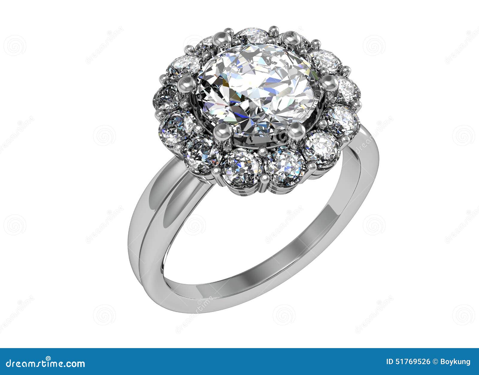 The Beauty Wedding Ring on White Background Stock Illustration ...