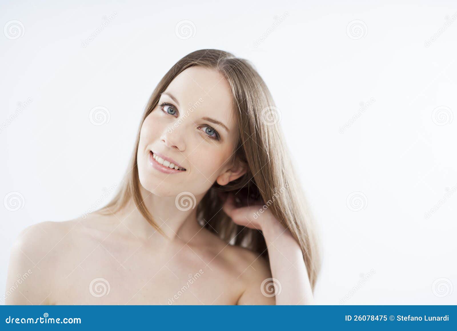 Beauty on white stock image. Image of looking, cheerful - 26078475