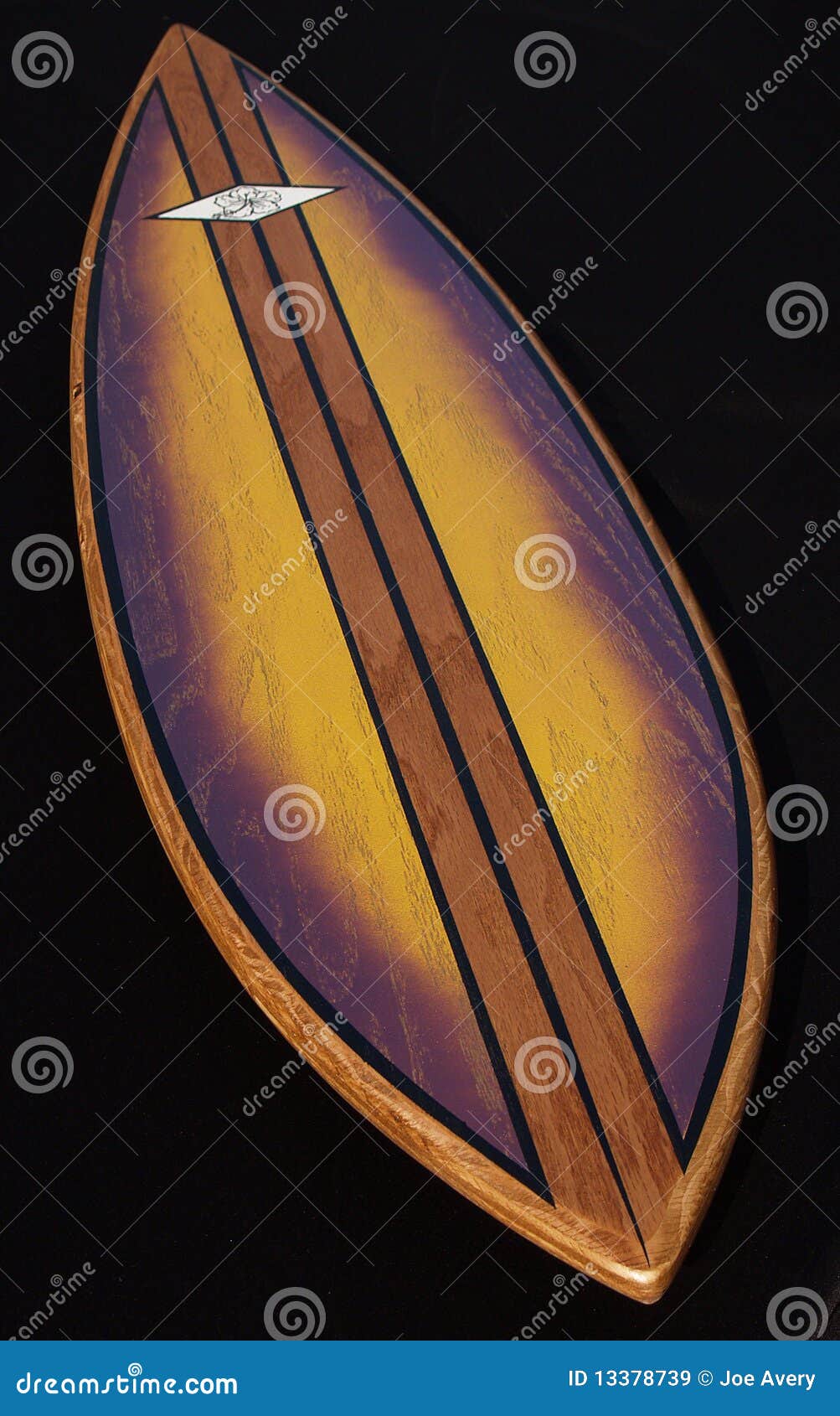 Beauty Wild Wood Surfboard on Black Background Stock Image - Image of ...