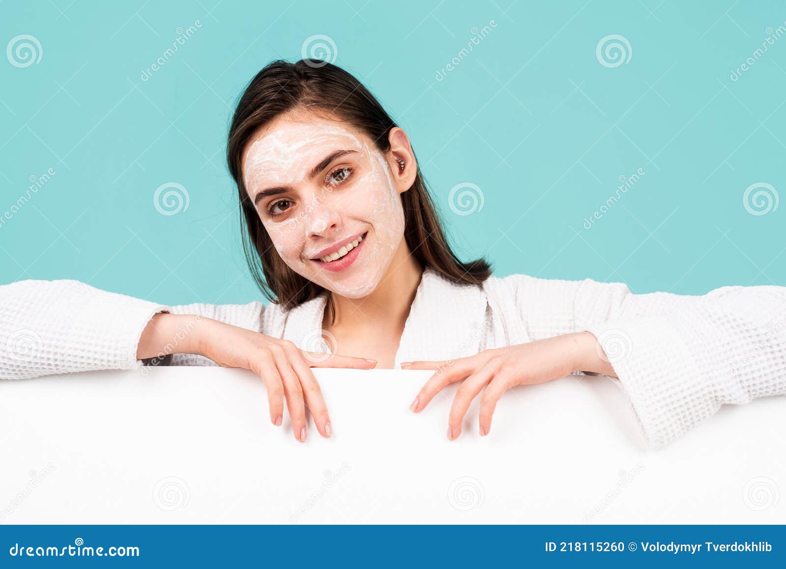Beauty Woman With Clean Healthy Skin Natural Make Up Spa Concept