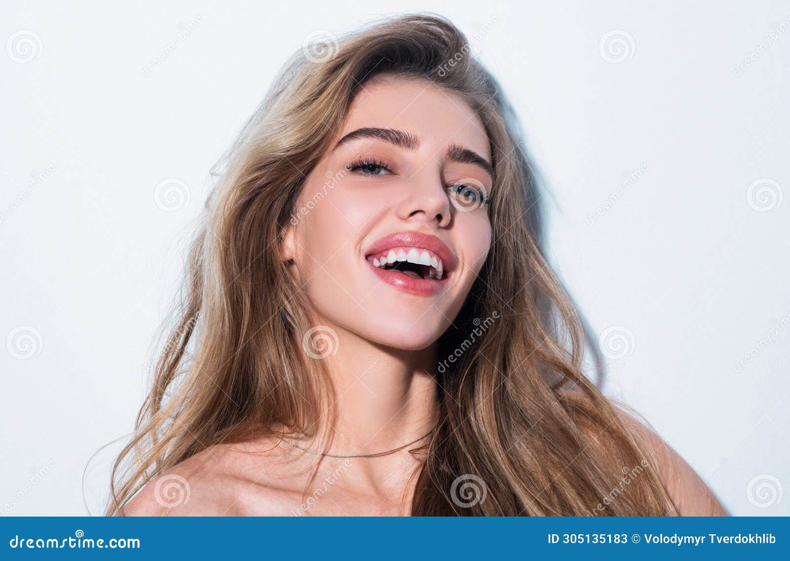 Beauty Woman With Clean Healthy Skin Natural Make Up Spa Concept