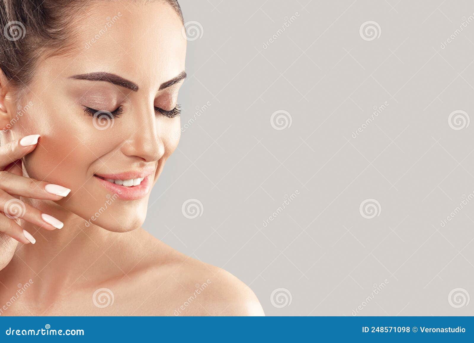 Beauty Woman Cosmetics Portrait Of Female Perfect Clean Skin Care