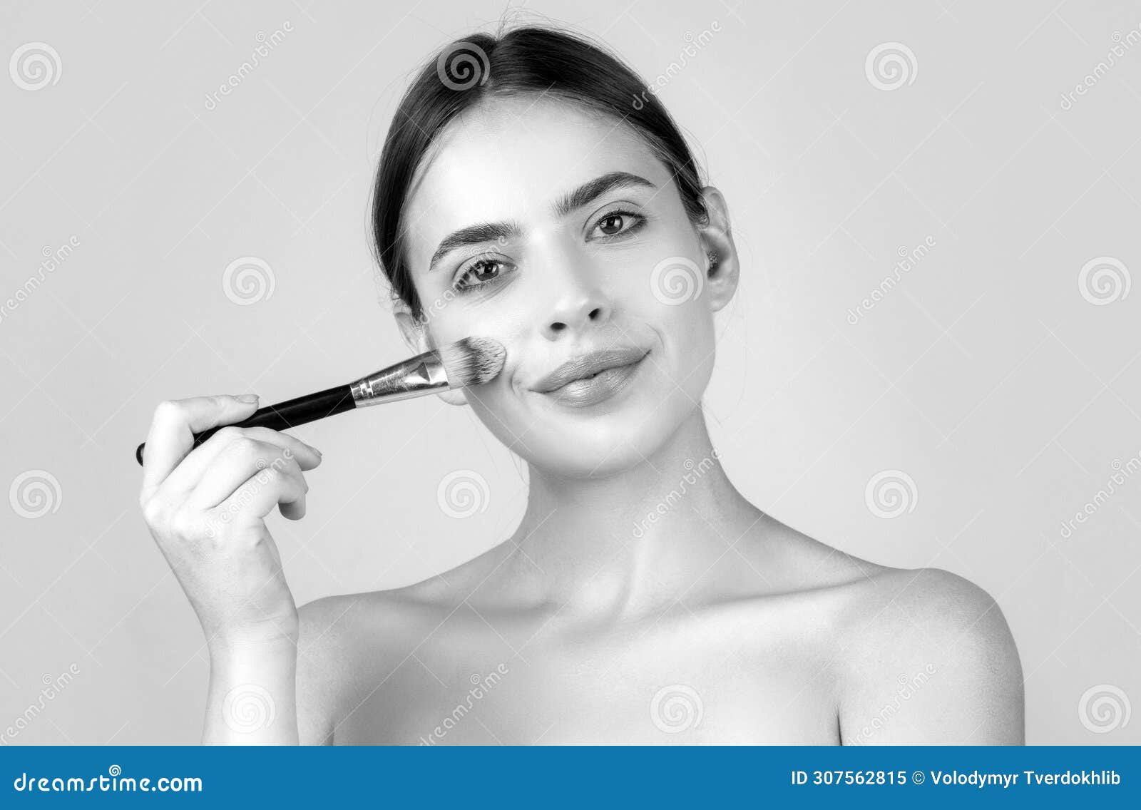 Beauty Woman Face Healthy Skin With Natural Make Up Fresh Beauty Model